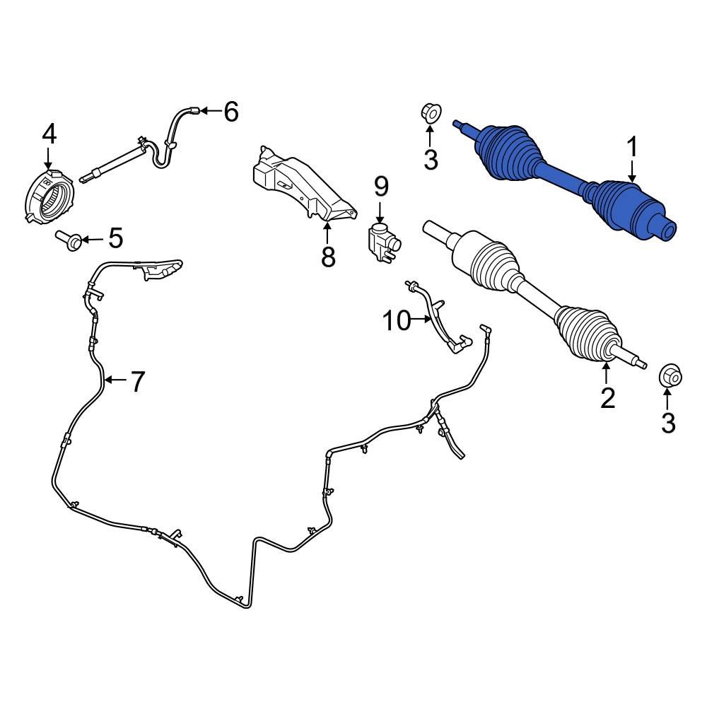 Ford OE HL3Z3A428A - Front Right CV Axle Assembly