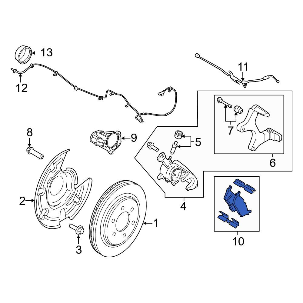 Ford OE ML3Z2200F - Rear Disc Brake Pad Set