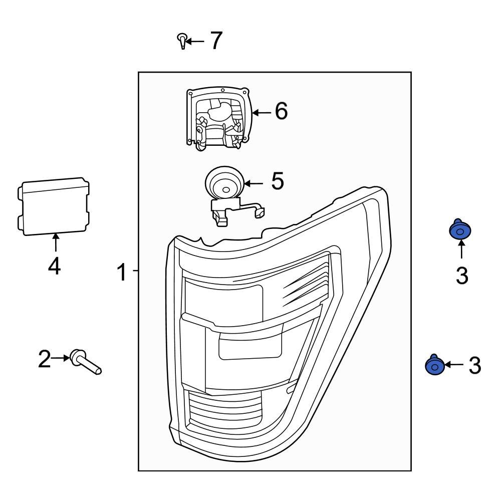 Ford OE W721530S300 - Tail Light Grommet