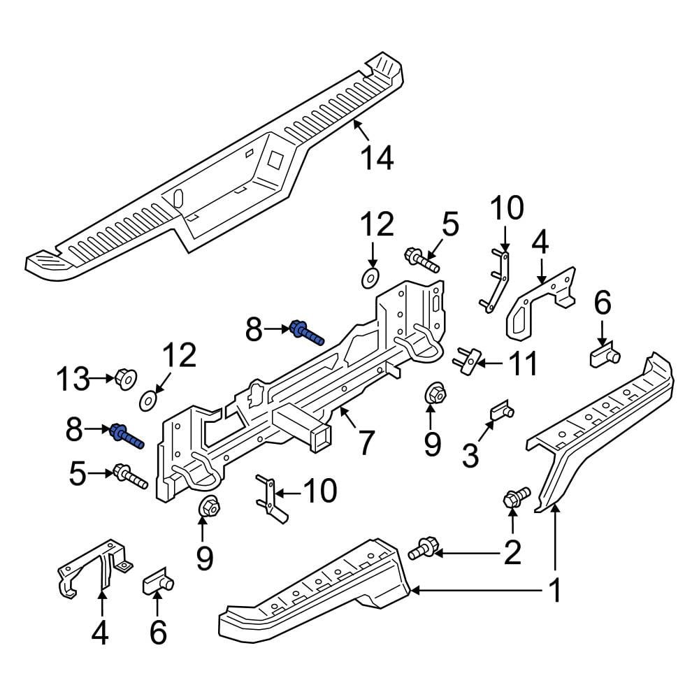 Ford OE W716051S450B - Lower Inner Bumper Face Bar Bolt