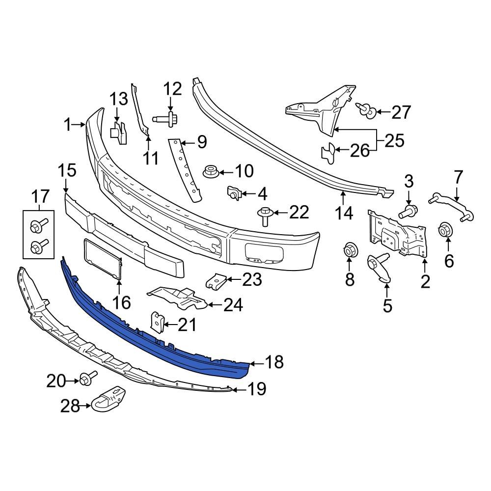Ford OE FL3Z17626AA - Front Radiator Support Air Deflector