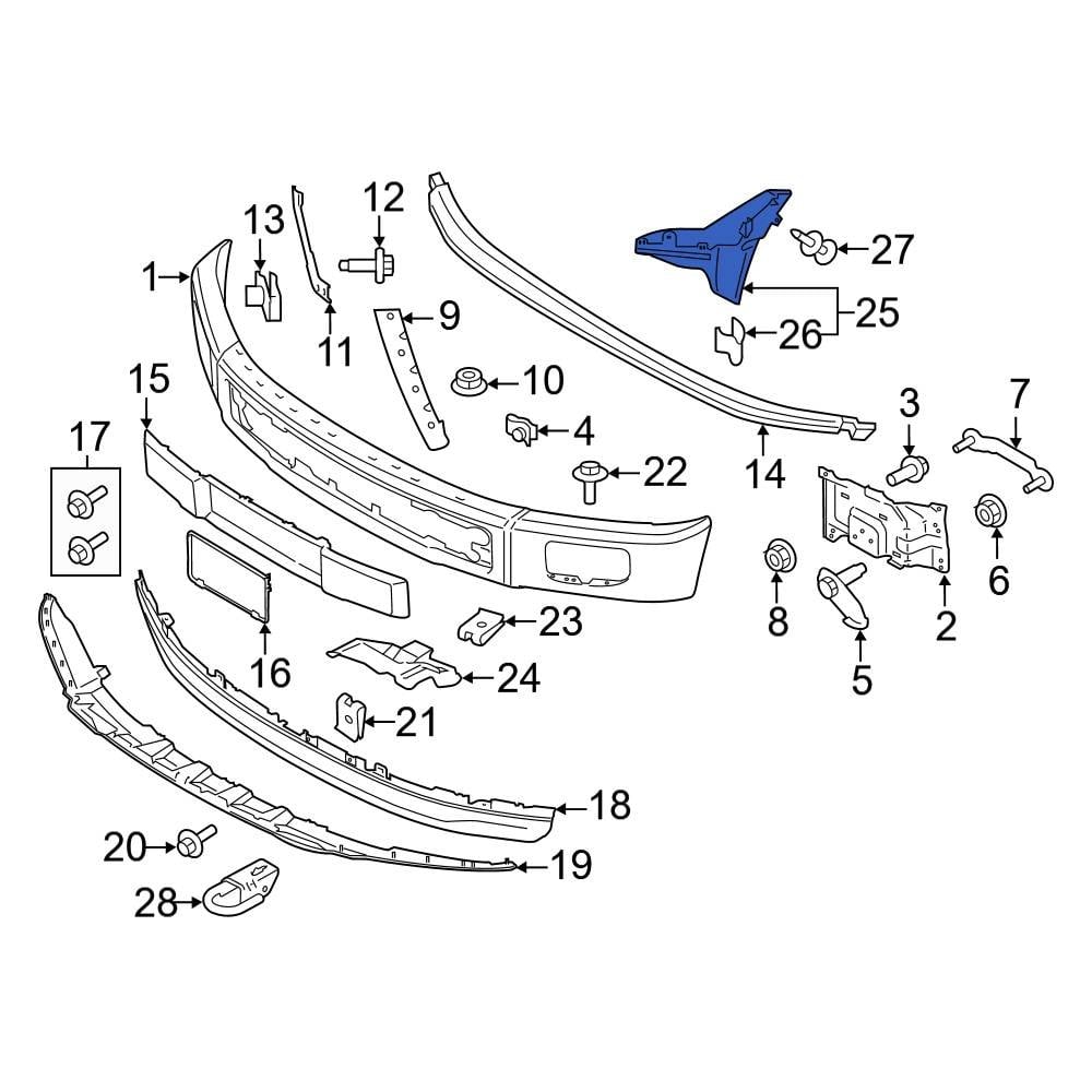 Ford OE FL3Z17F804A - Front Right Radiator Support Air Duct