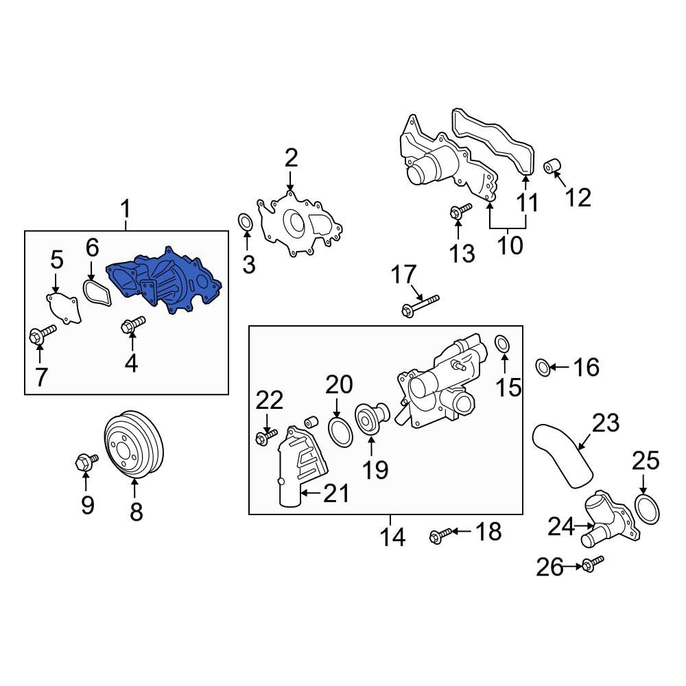 Ford OE JL3Z8501B - Engine Water Pump