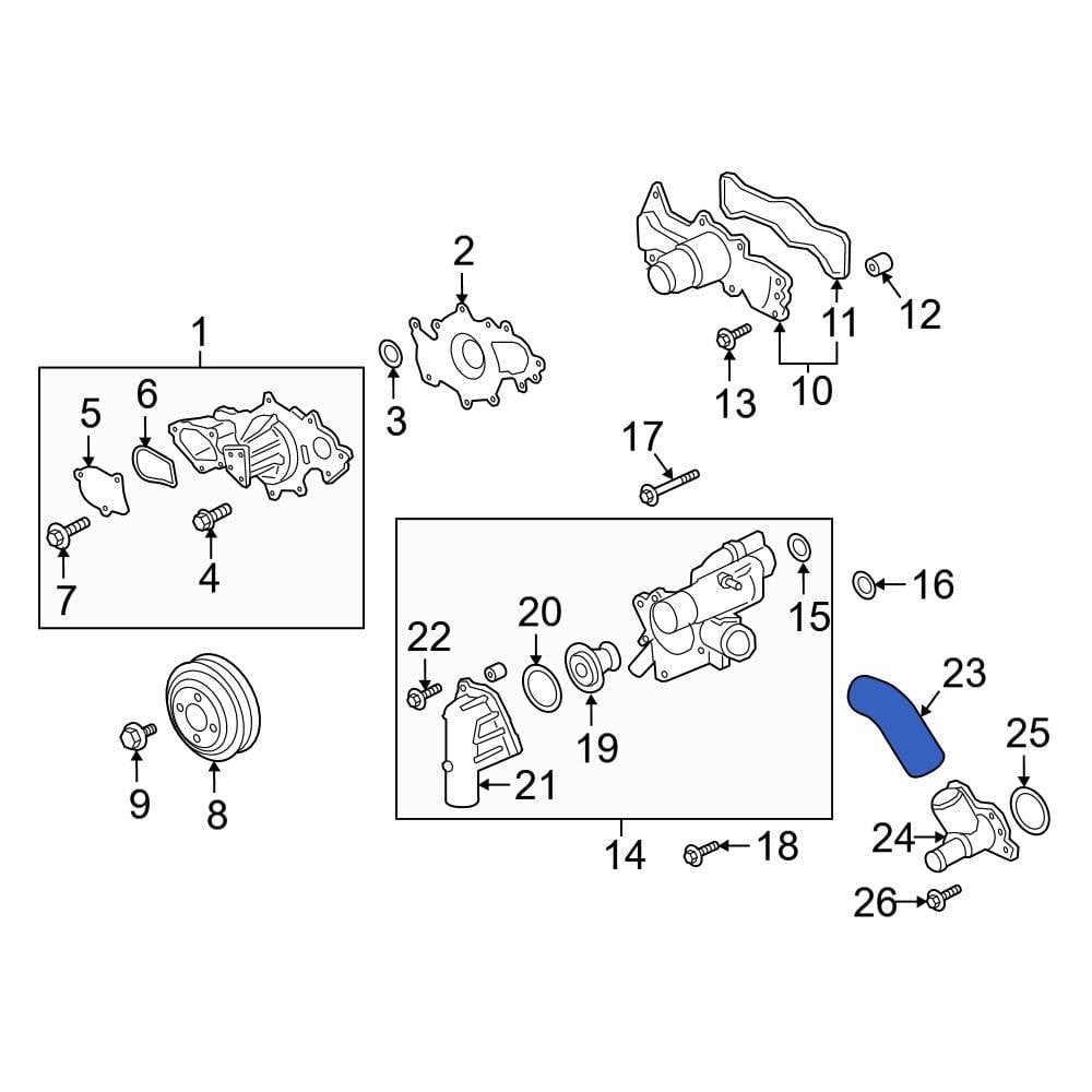 Ford OE HL3Z8260C - Upper Radiator Coolant Hose