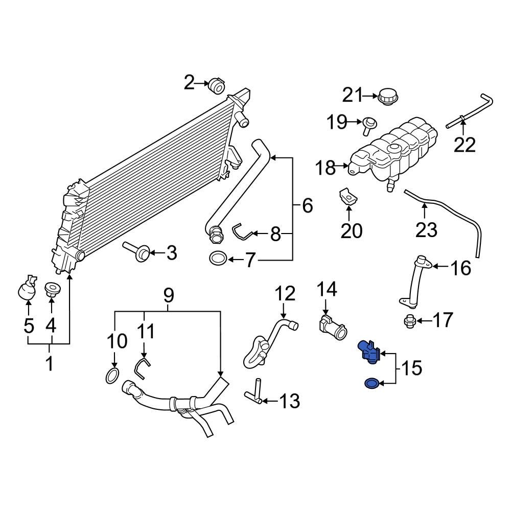 Ford OE FR3Z8592A - Engine Coolant Outlet Flange
