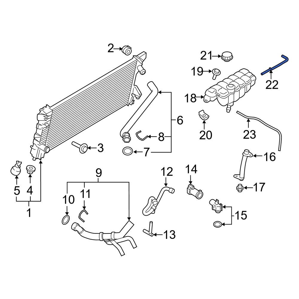 Ford OE FL3Z8075B - Engine Coolant Overflow Hose