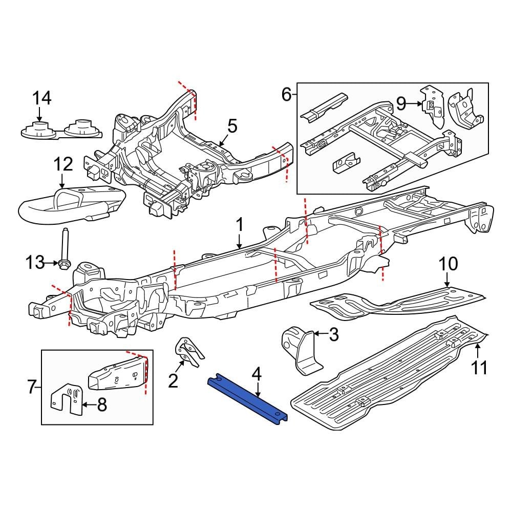 Ford OE FL3Z5L005A - Frame Crossmember