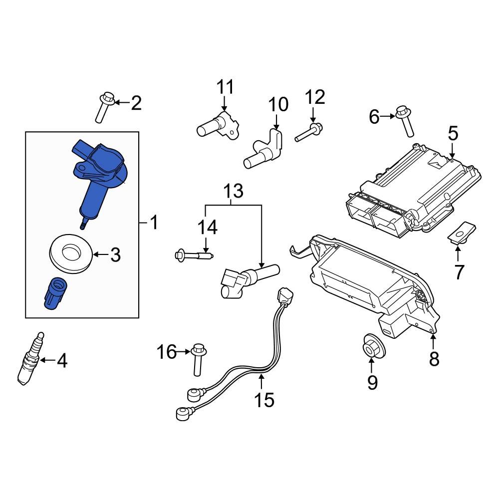 Ford OE 7T4Z12029F - Direct Ignition Coil