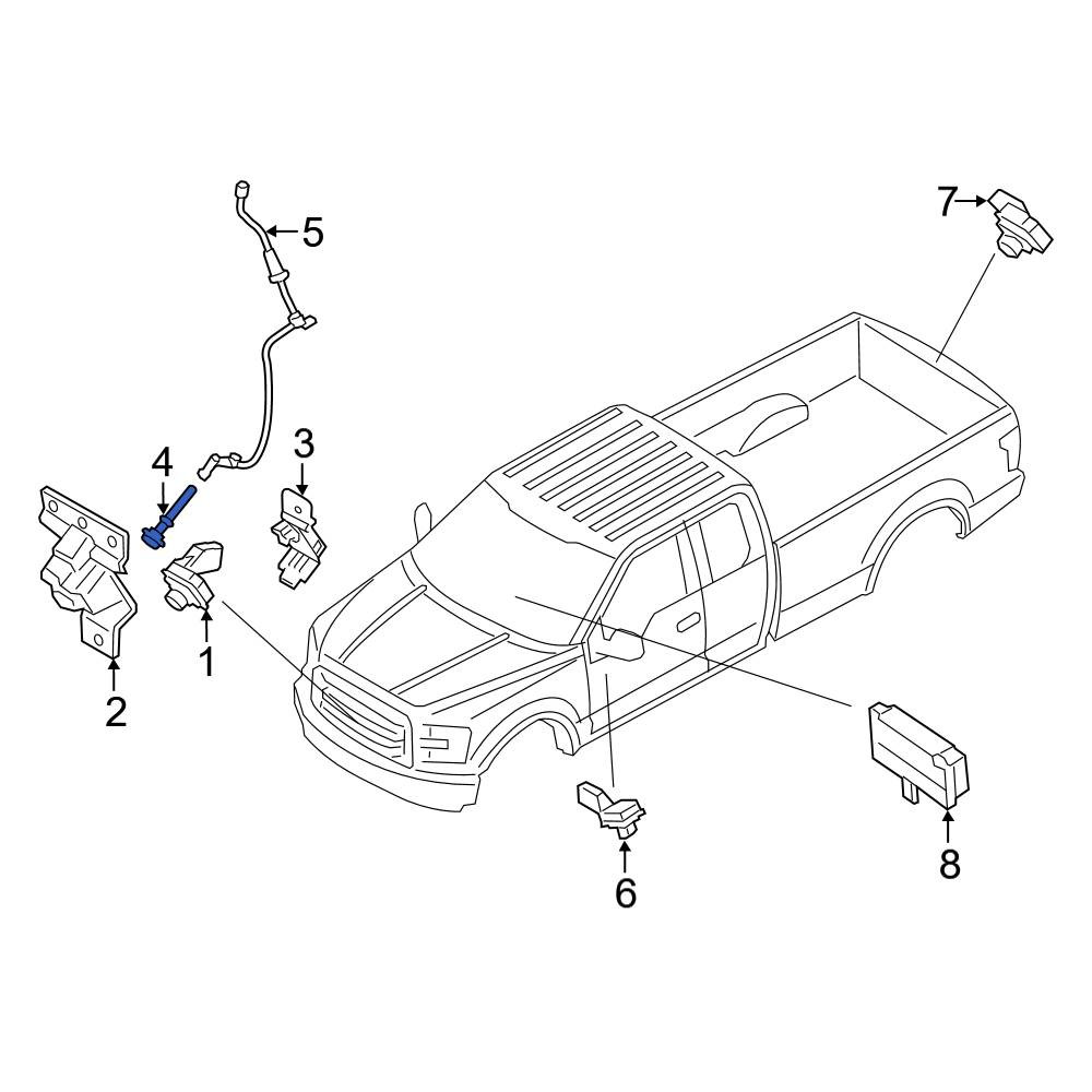 Ford OE FL3Z17603D - Front Headlight Washer Nozzle