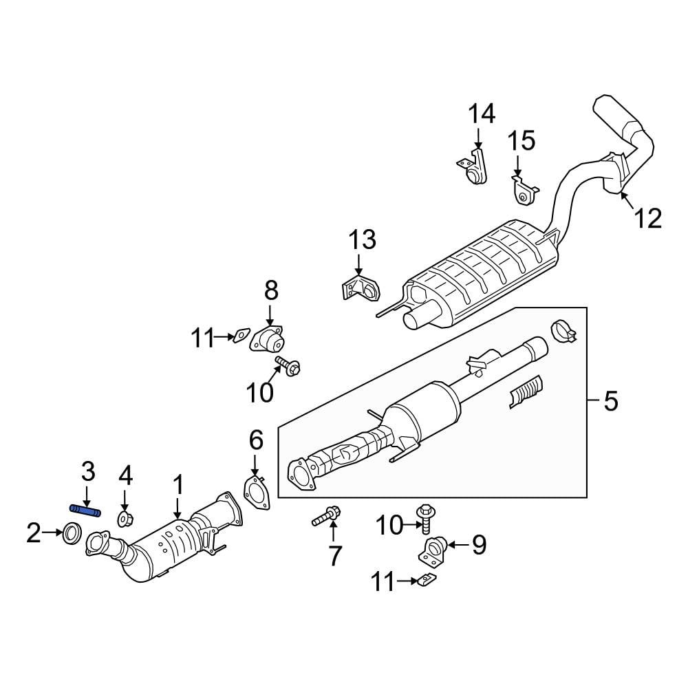 Ford OE W707753S900 - Catalytic Converter Stud