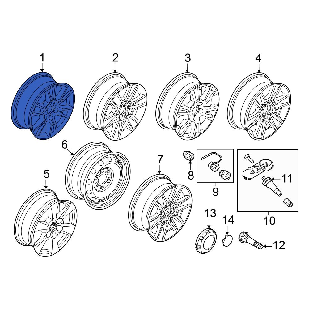 Ford OE FL3Z1007B - Wheel