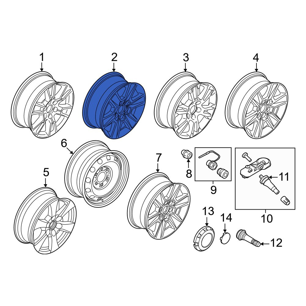 Ford OE FL3Z1007C - Wheel