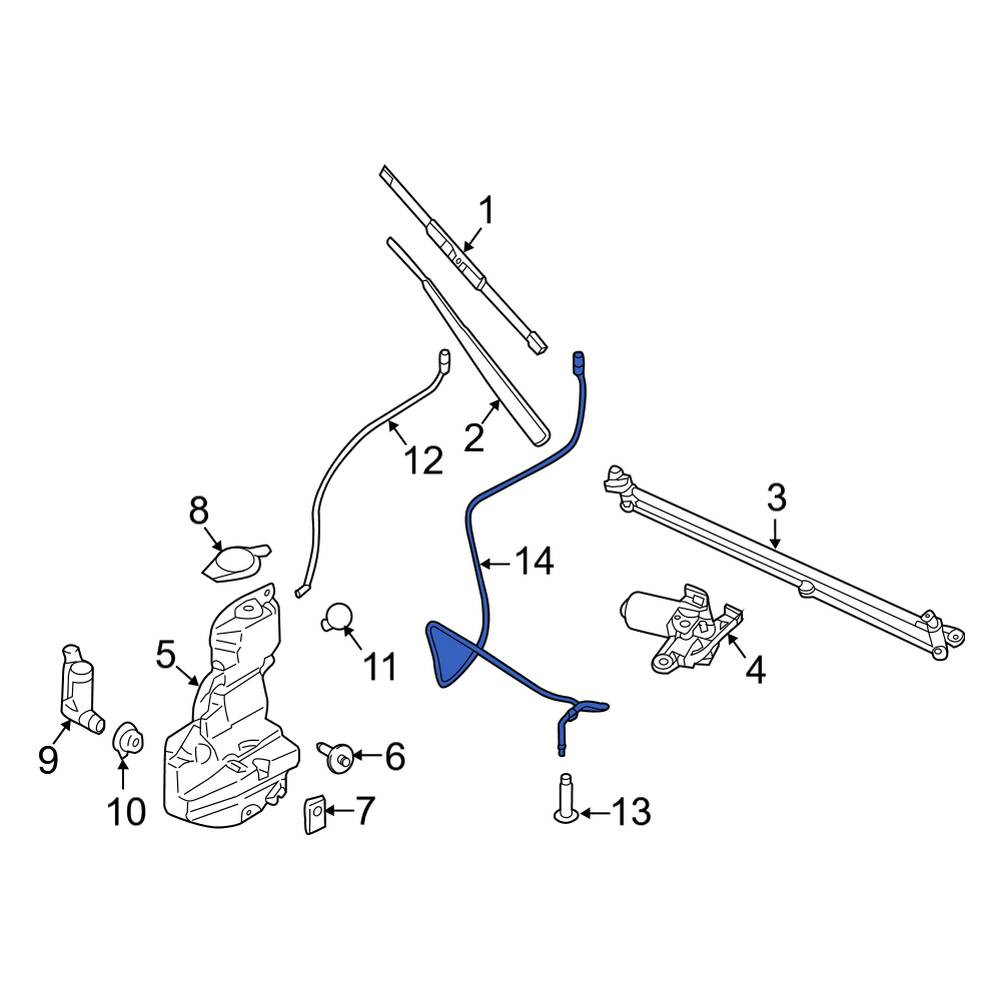 Ford OE GL3Z17A605A - Front Windshield Washer Hose