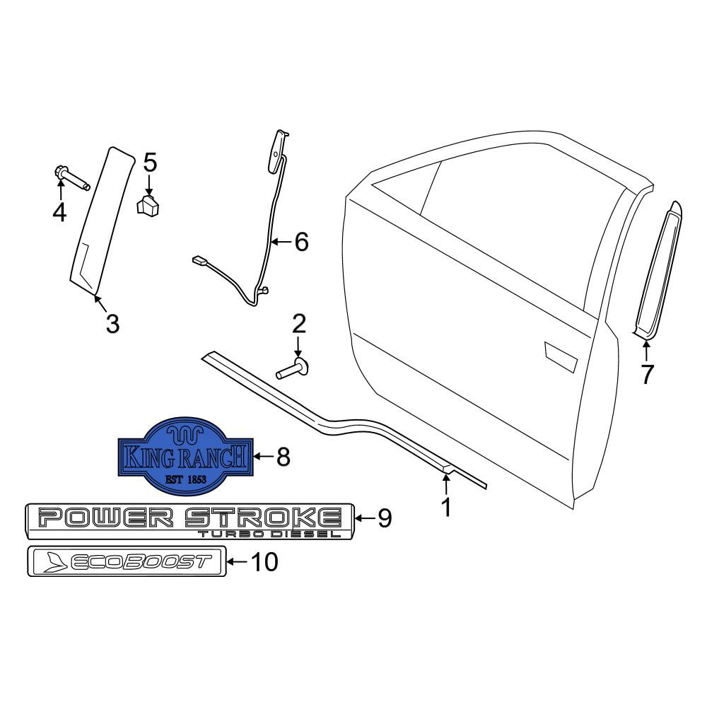 Ford OE FL3Z9942528G - Rear Tailgate Emblem