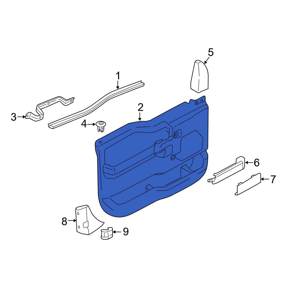 Ford OE FL3Z1823942AA - Front Right Inner Door Interior Trim Panel