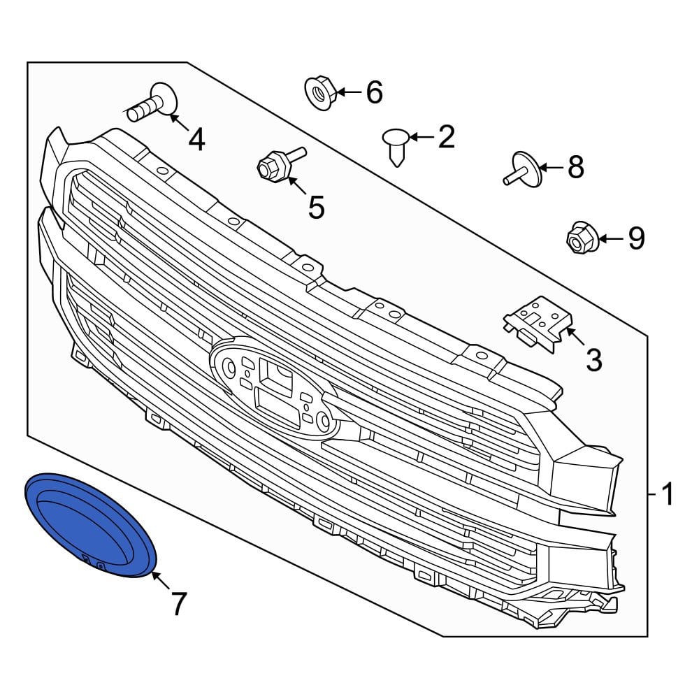 Ford OE RU5Z8213F - Front Grille Emblem