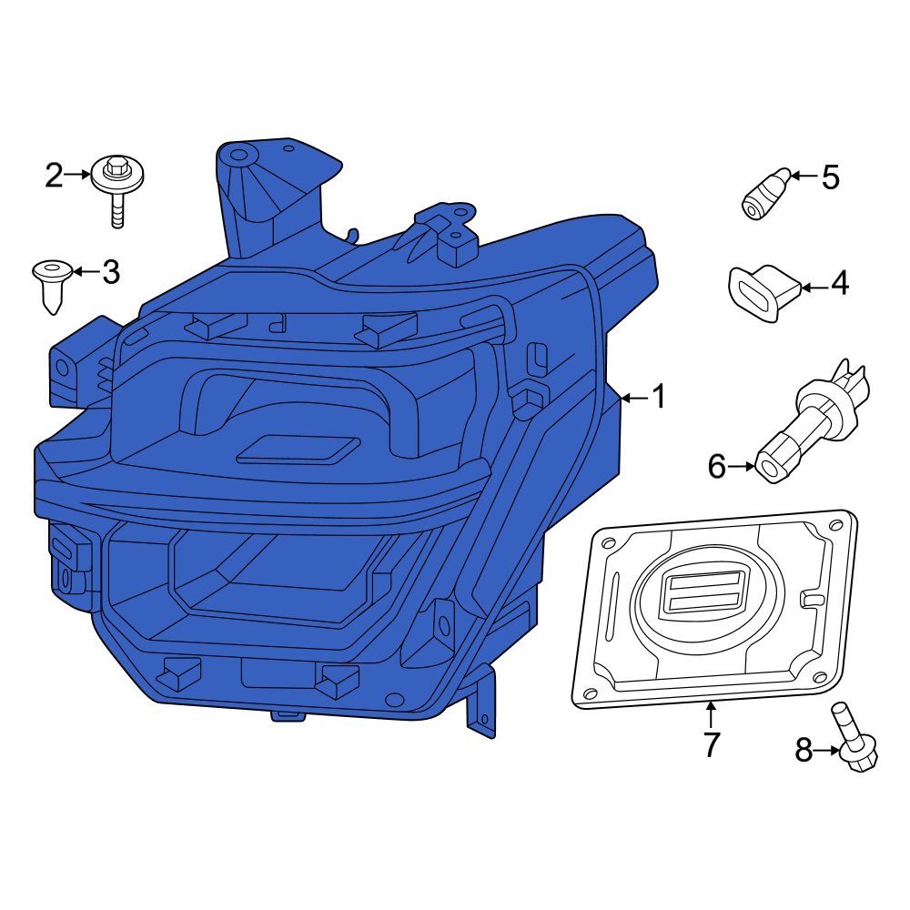 Ford OE RL3Z13008H - Front Left Headlight Assembly