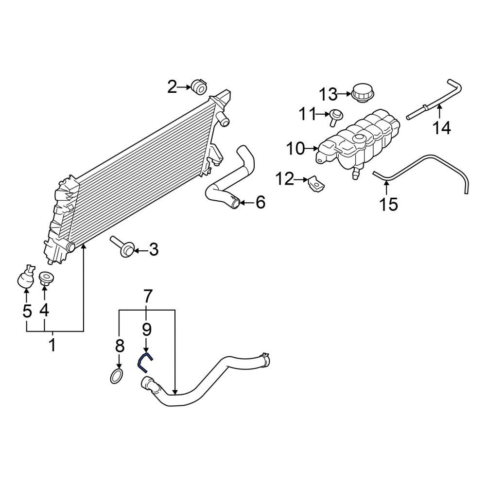 Ford OE FL3Z8B365A - Radiator Coolant Hose C-Clip