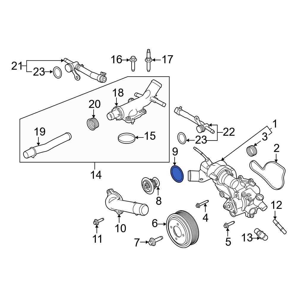 Ford OE BR3Z8255A - Engine Coolant Thermostat Gasket