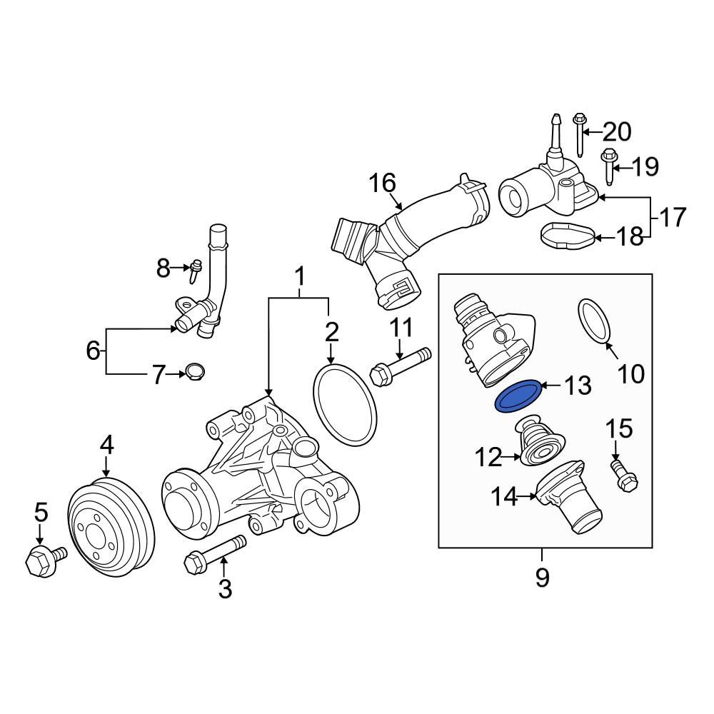Ford OE BR3Z8255A - Engine Coolant Thermostat Gasket