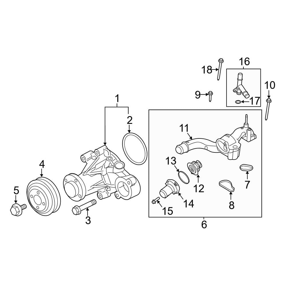 Ford OE BL3Z8A586F - Engine Coolant Thermostat Kit
