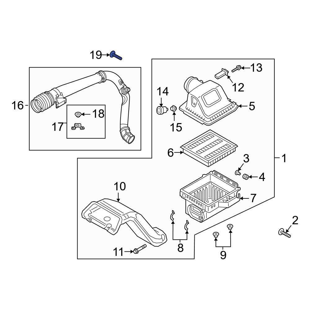Ford OE W712658S439 - Engine Air Intake Hose Bolt