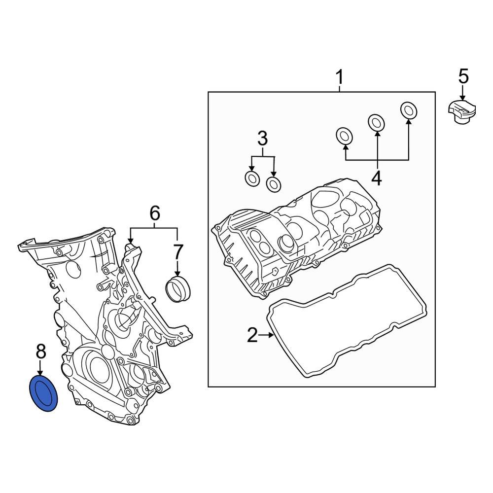 Ford OE AT4Z6701A - Rear Engine Crankshaft Seal