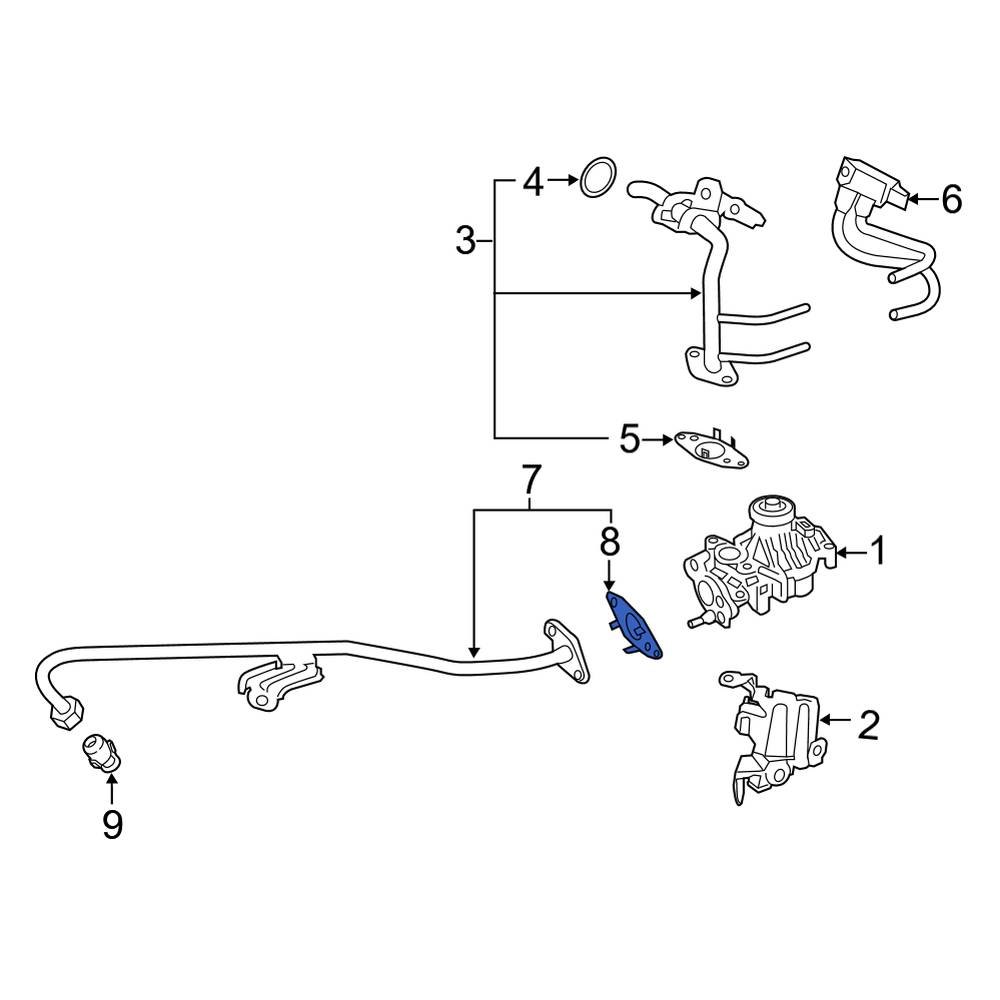 Ford OE JL3Z9E464F - Exhaust Gas Recirculation (EGR) Tube Gasket