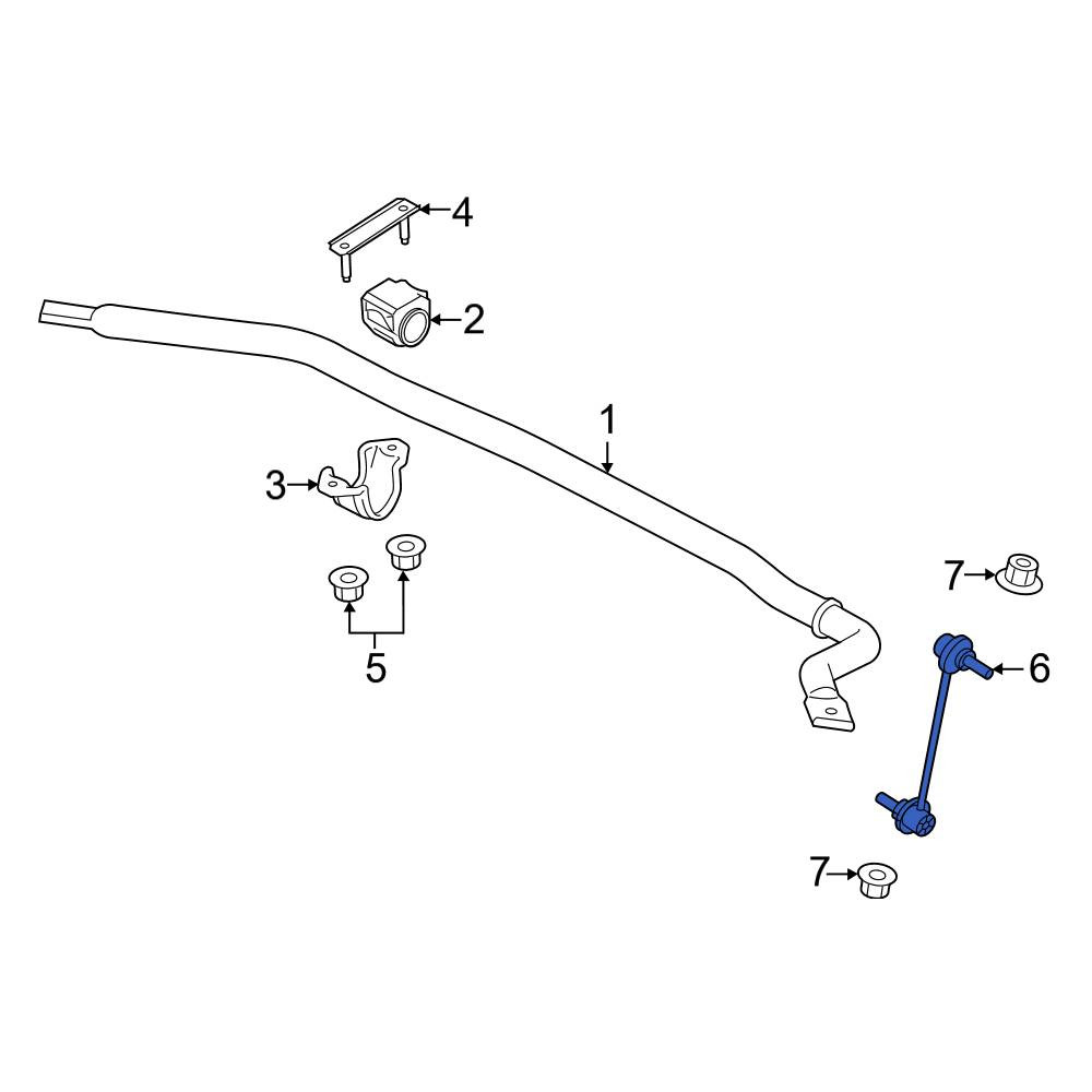 Ford OE ML3Z5K484A - Front Suspension Stabilizer Bar Link