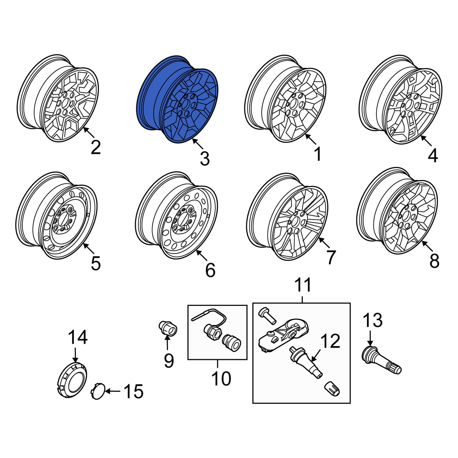 Ford OE JL1Z1007A - Wheel