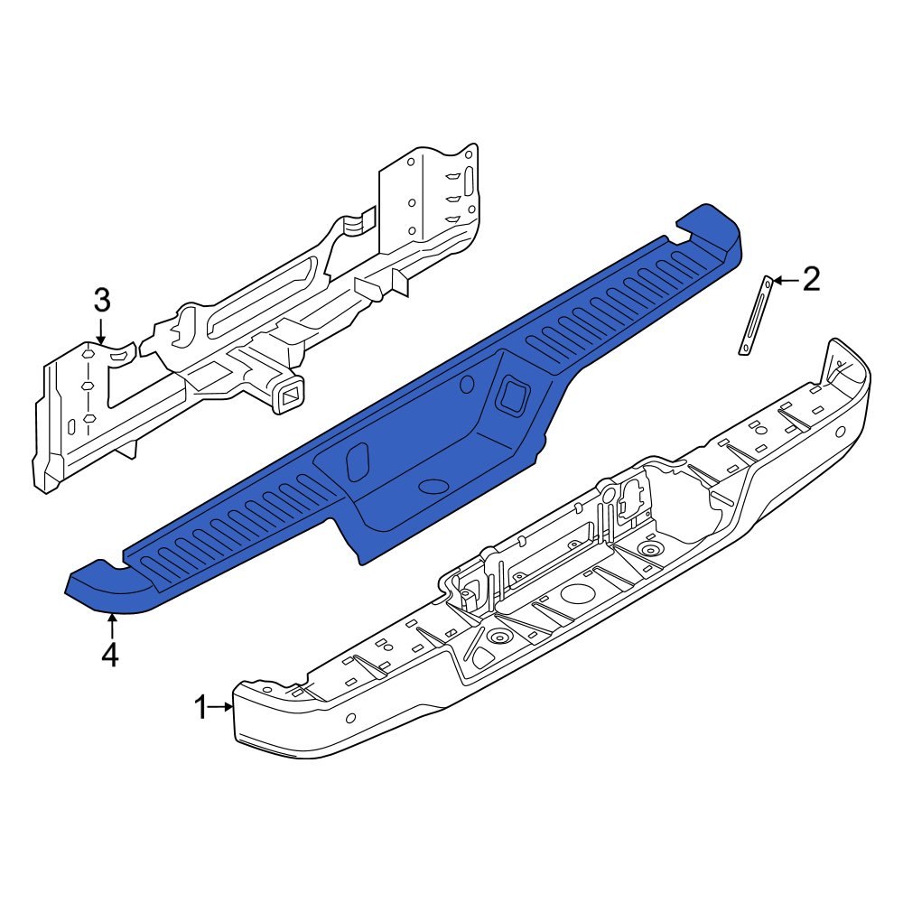 Ford OE RL3Z17B807DB - Rear Bumper Step Pad