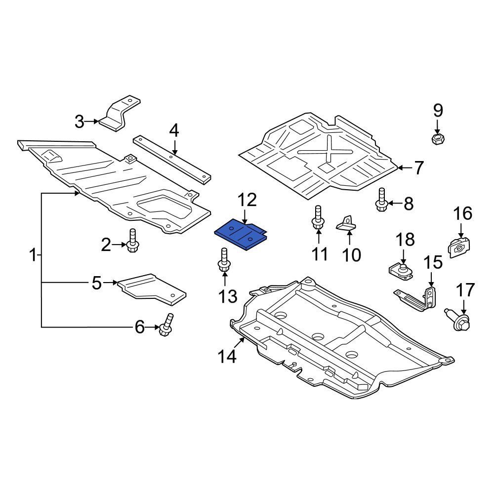 Ford OE FL3Z5D032C - Engine Oil Drain Plug Access Cover