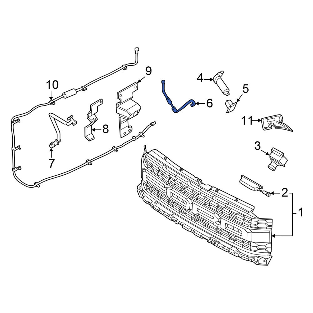 Ford OE W714584S300 - Grille Rivet