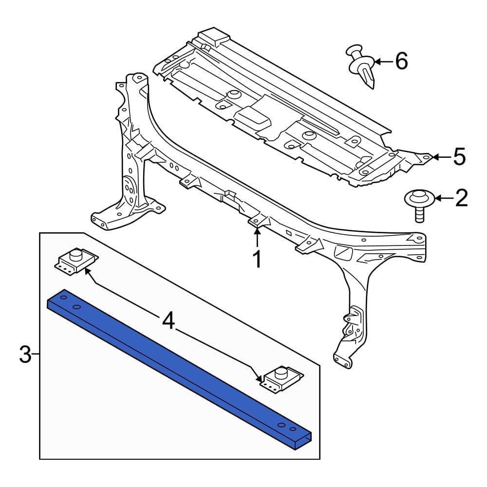Ford OE FL3Z16139A - Front Radiator Support Tie Bar