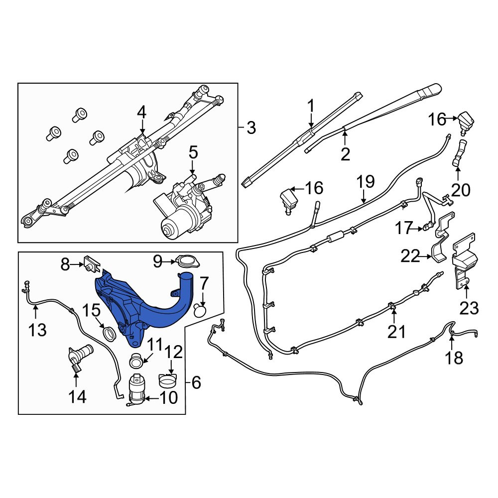Ford OE ML3Z17618C - Washer Fluid Reservoir