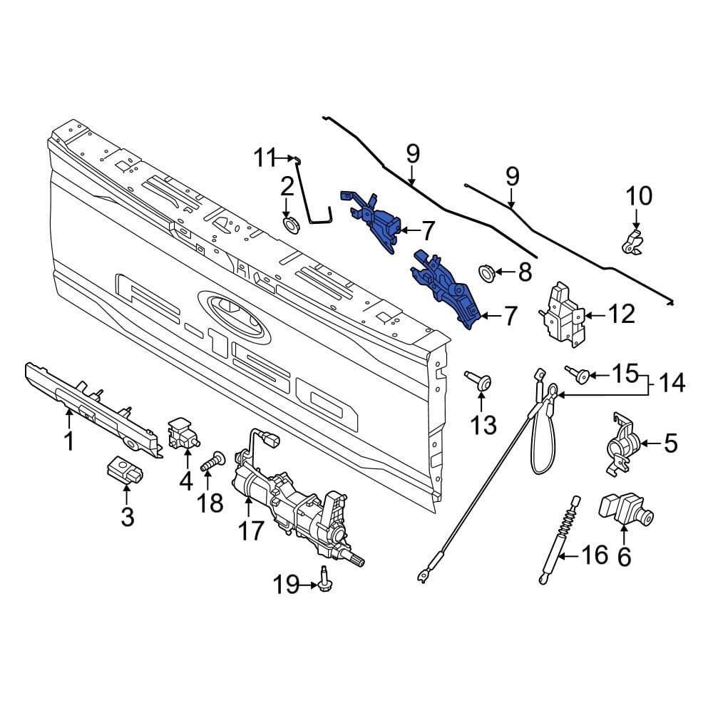 Ford OE GC3Z9943170E - Rear Tailgate Lock Actuator Motor