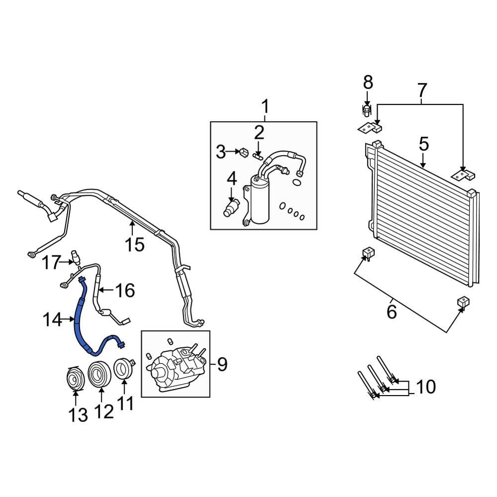 Ford OE CC2Z19835A - Front A/C Refrigerant Suction Hose