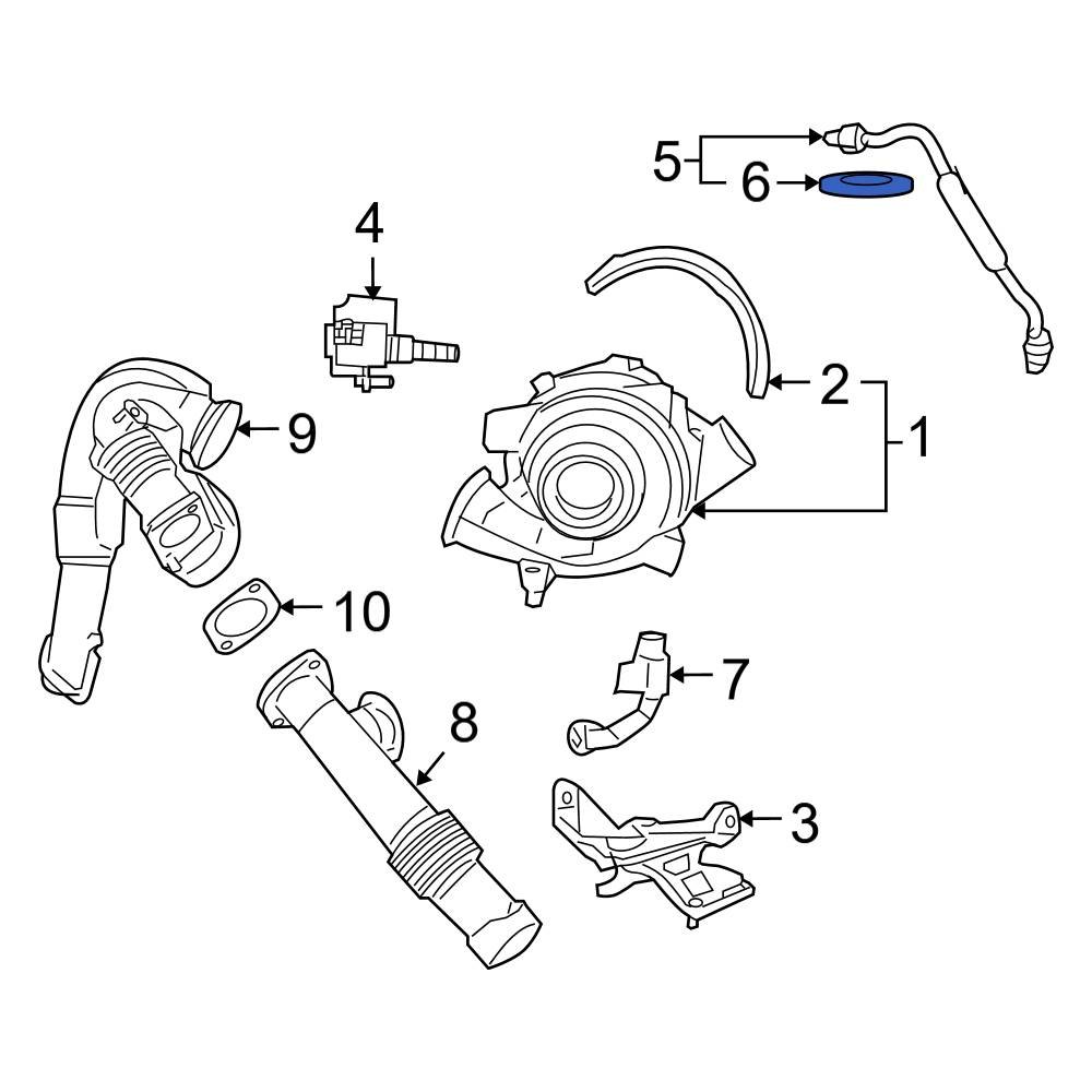 Ford OE 3C3Z6B898AA - Turbocharger Oil Line O-Ring