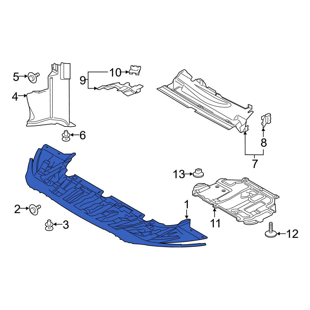 Ford OE DT1Z8310A - Front Lower Radiator Support Air Deflector