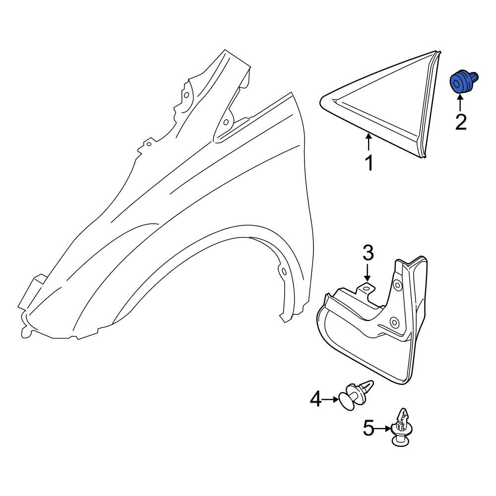 Ford OE W714231S300 - Rear Bumper Extension Cap Clip
