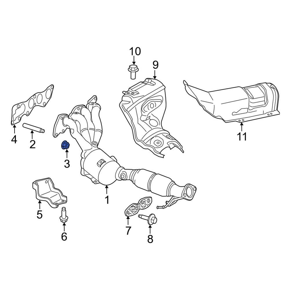 Ford OE W708176S437 - Exhaust Manifold Nut