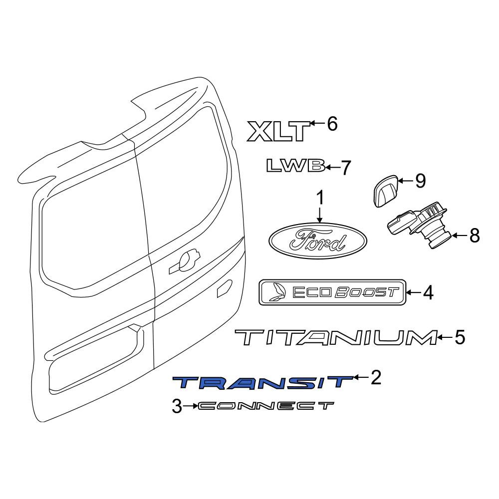 Ford OE BK2Z6142528C - Rear Hatch Emblem