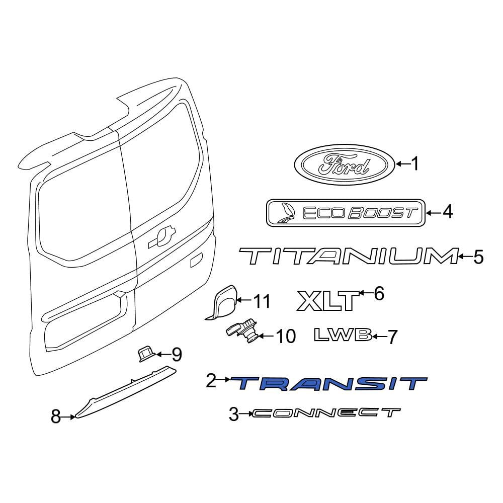 Ford OE BK2Z6142528C - Rear Door Emblem