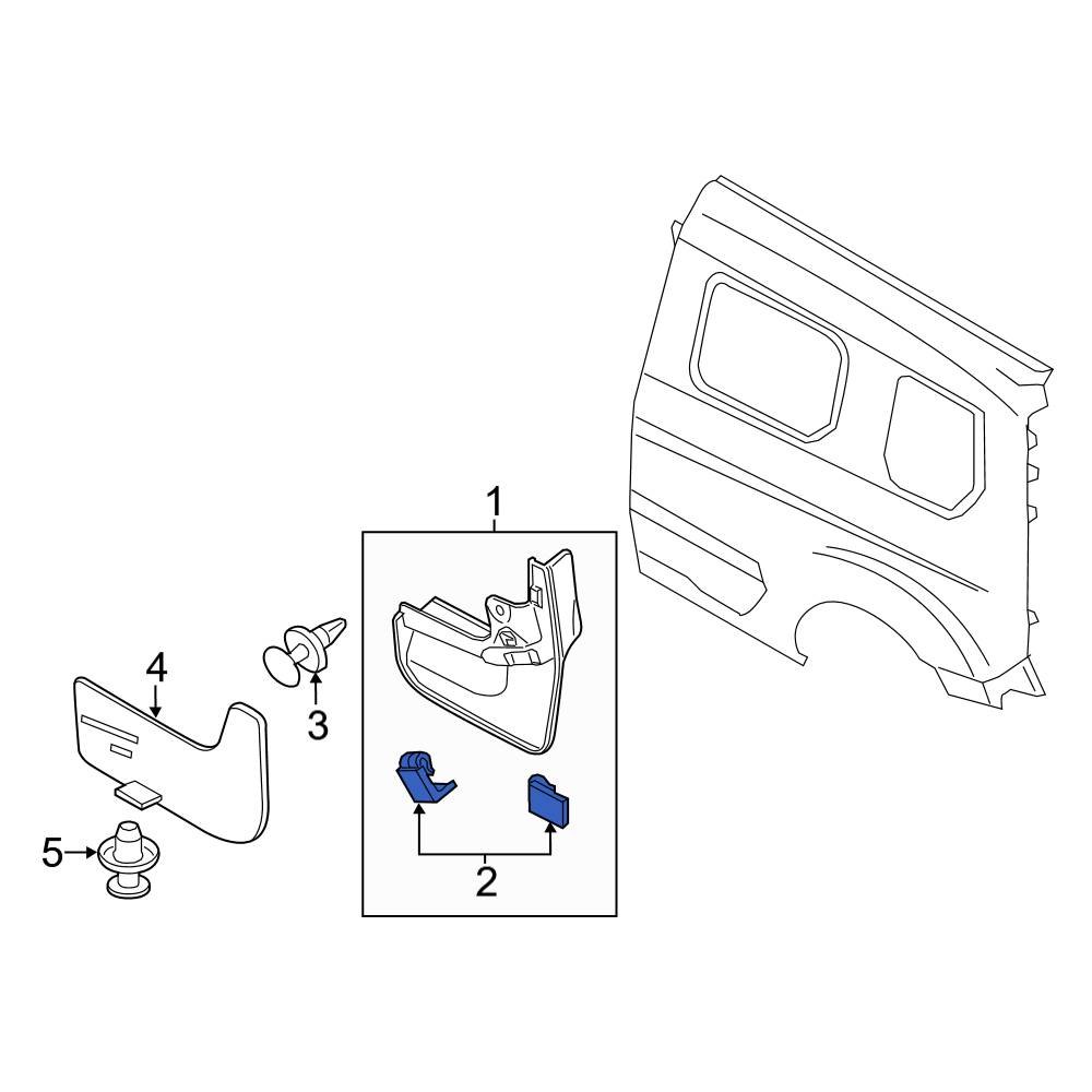 Ford OE W714975S300 - Wheel Arch Molding Rivet