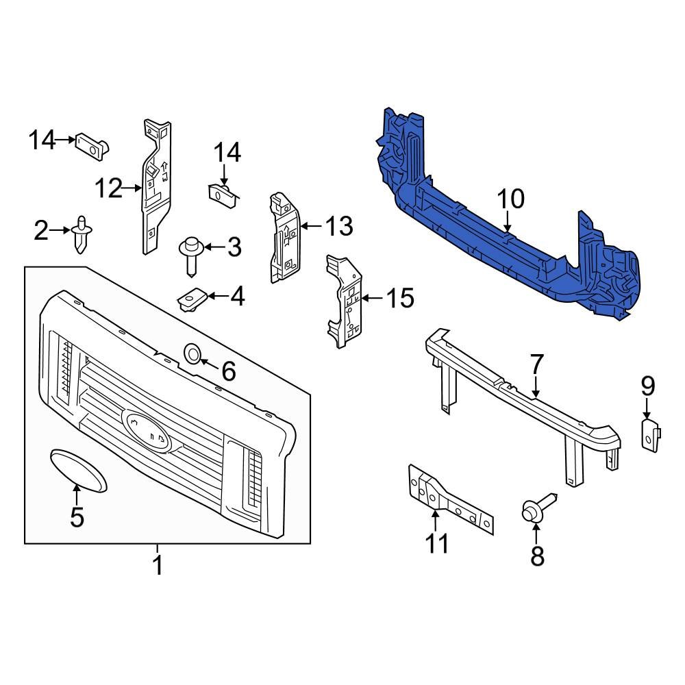 Ford OE F7UZ8A281AB - Front Lower Radiator Support Panel