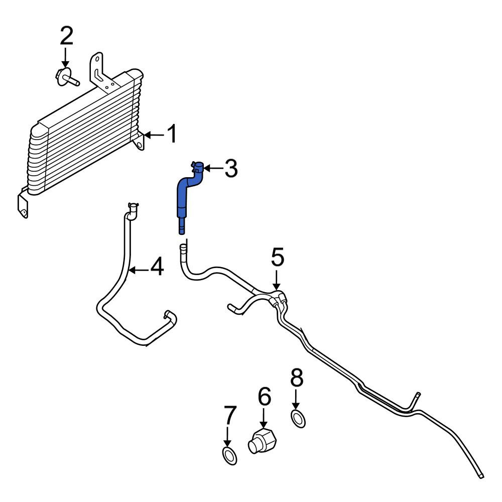 Ford OE 8C2Z7890C - Automatic Transmission Oil Cooler Hose