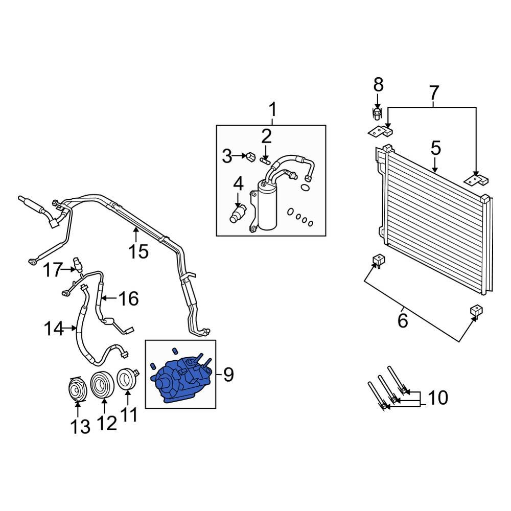 Ford OE LC4Z19703B - A/C Compressor