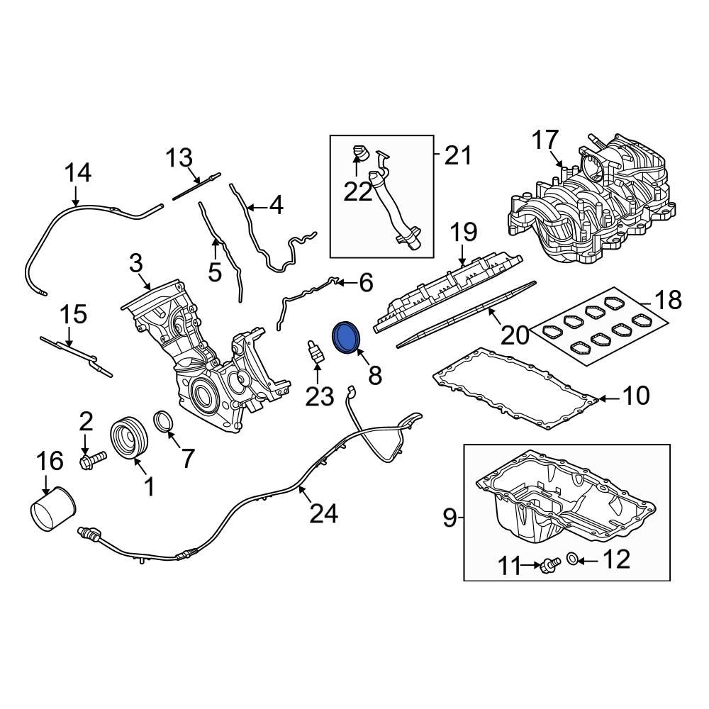 Ford OE AT4Z6701A - Rear Engine Crankshaft Seal