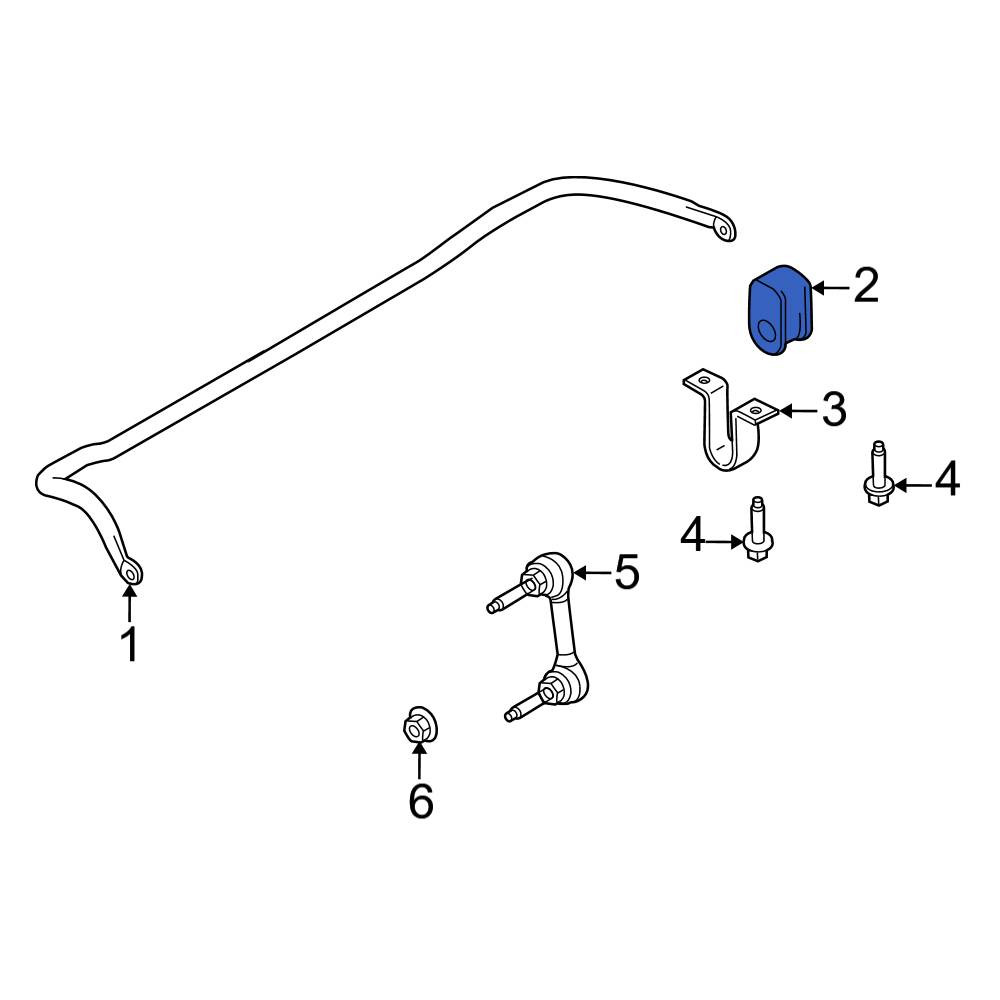 Ford OE 8C2Z5484D - Front Suspension Stabilizer Bar Bushing