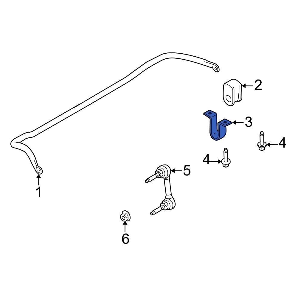 Ford OE E2TZ5486A - Rear Suspension Stabilizer Bar Bracket
